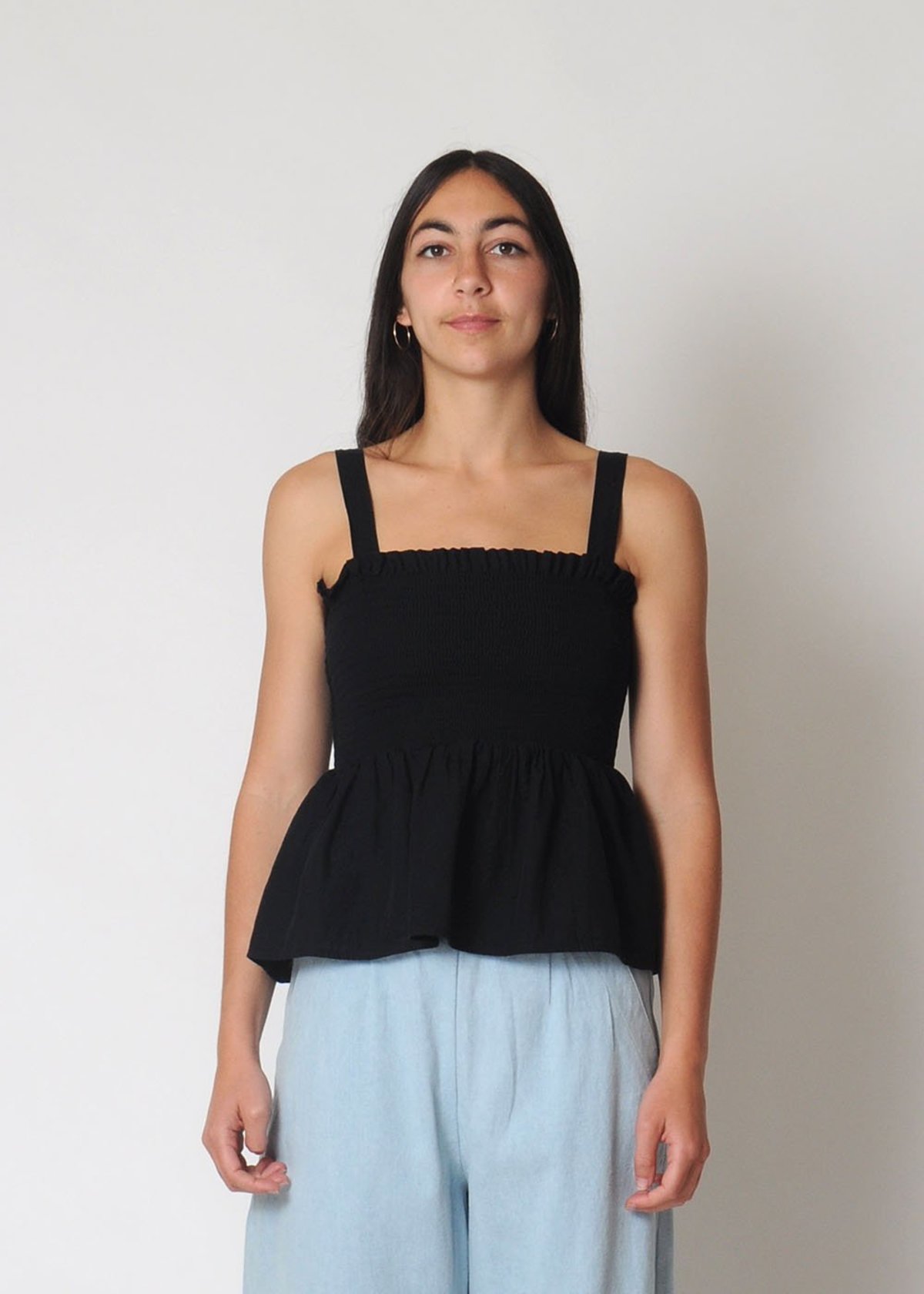 Conifer Smocked Top - Soft Black | Garmentory