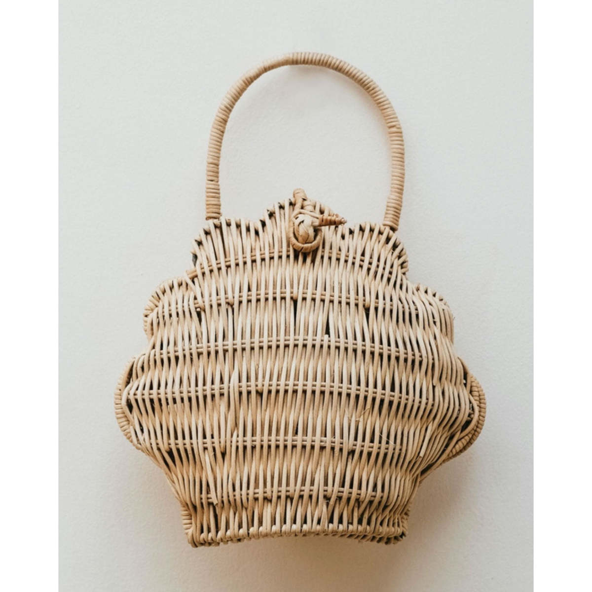 Pink Haley Rattan Clamshell Purse | Garmentory