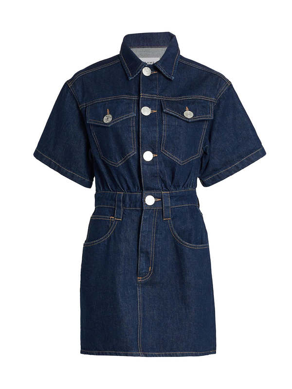 FRAME Denim Mixed Media Oversized Dress | Garmentory