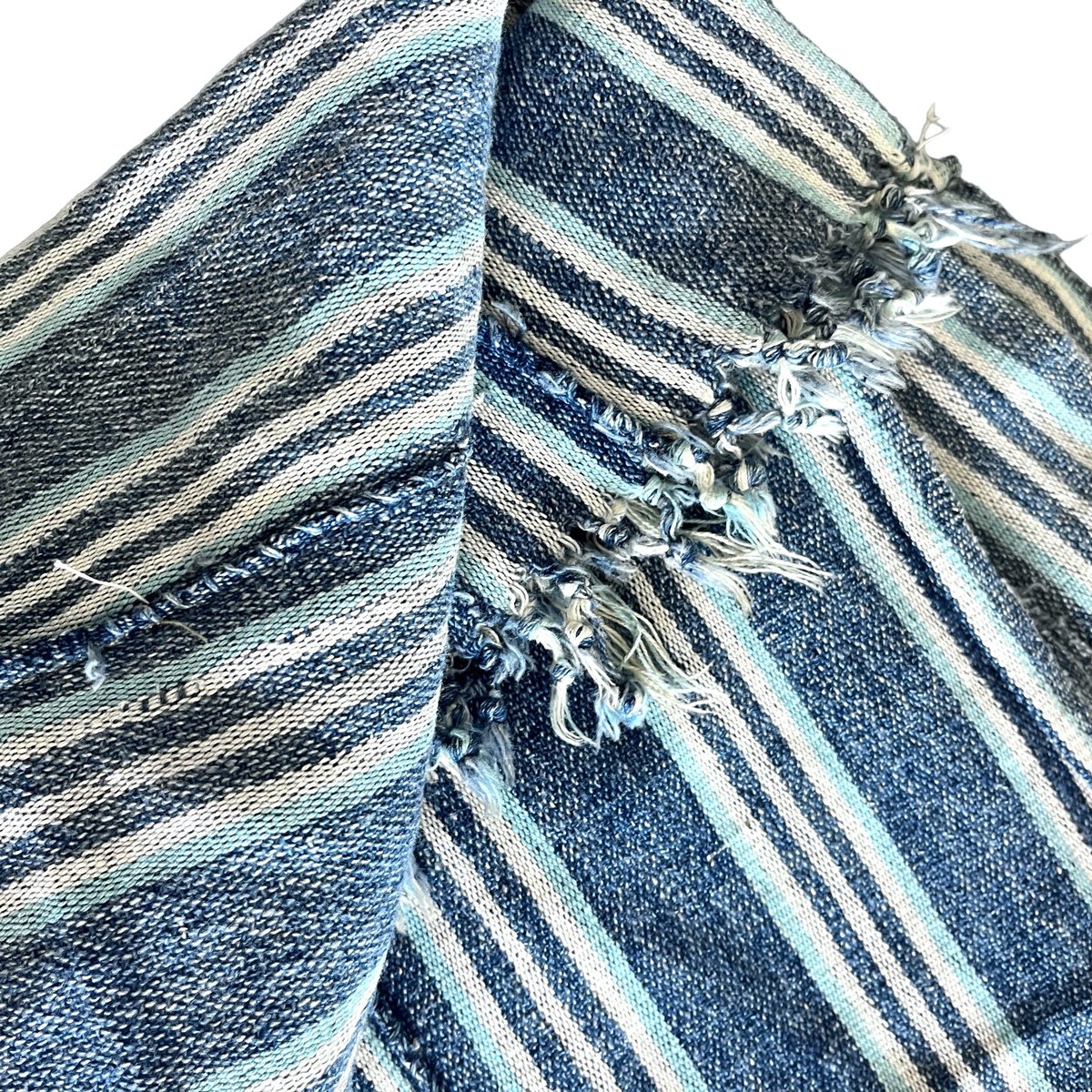 Vintage West African Indigo Stripe Textile | Garmentory