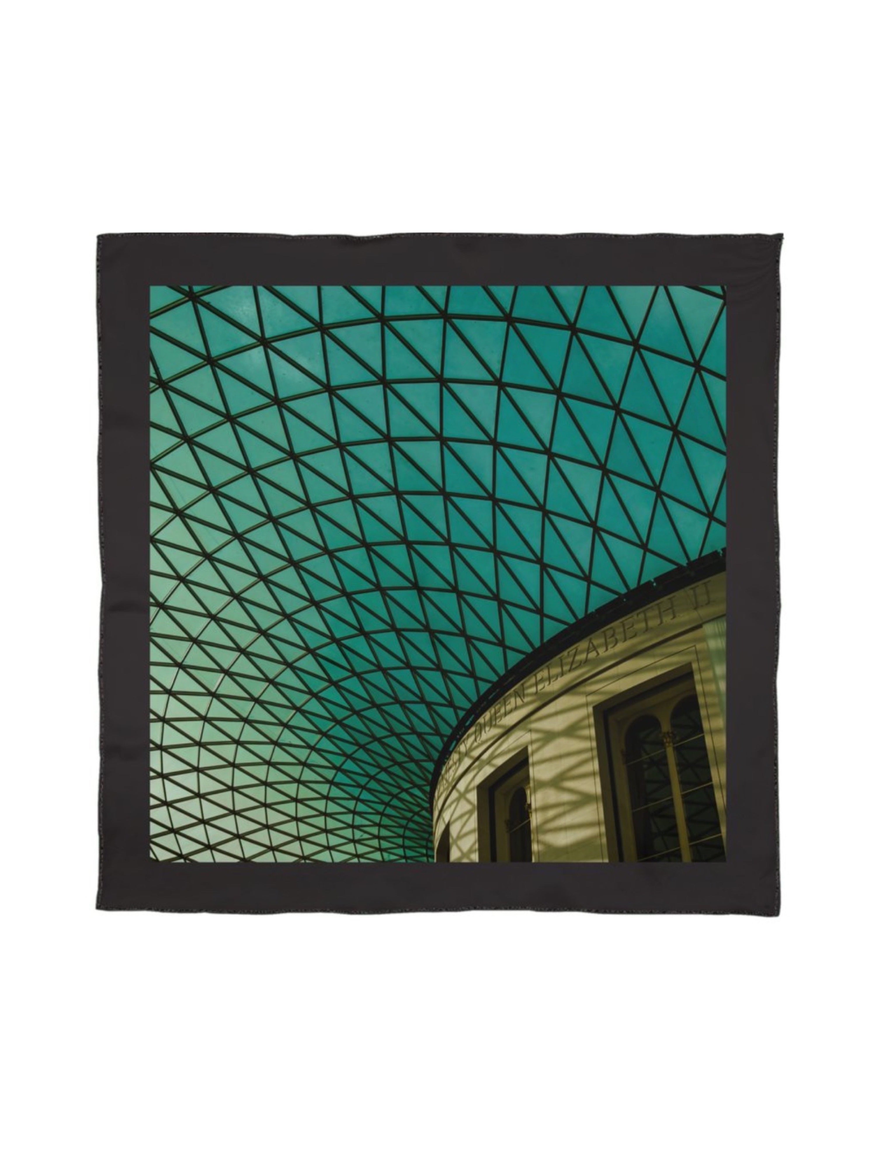 45" Square Silk Scarf in London Museum Roof by Jessica Murray | Garmentory