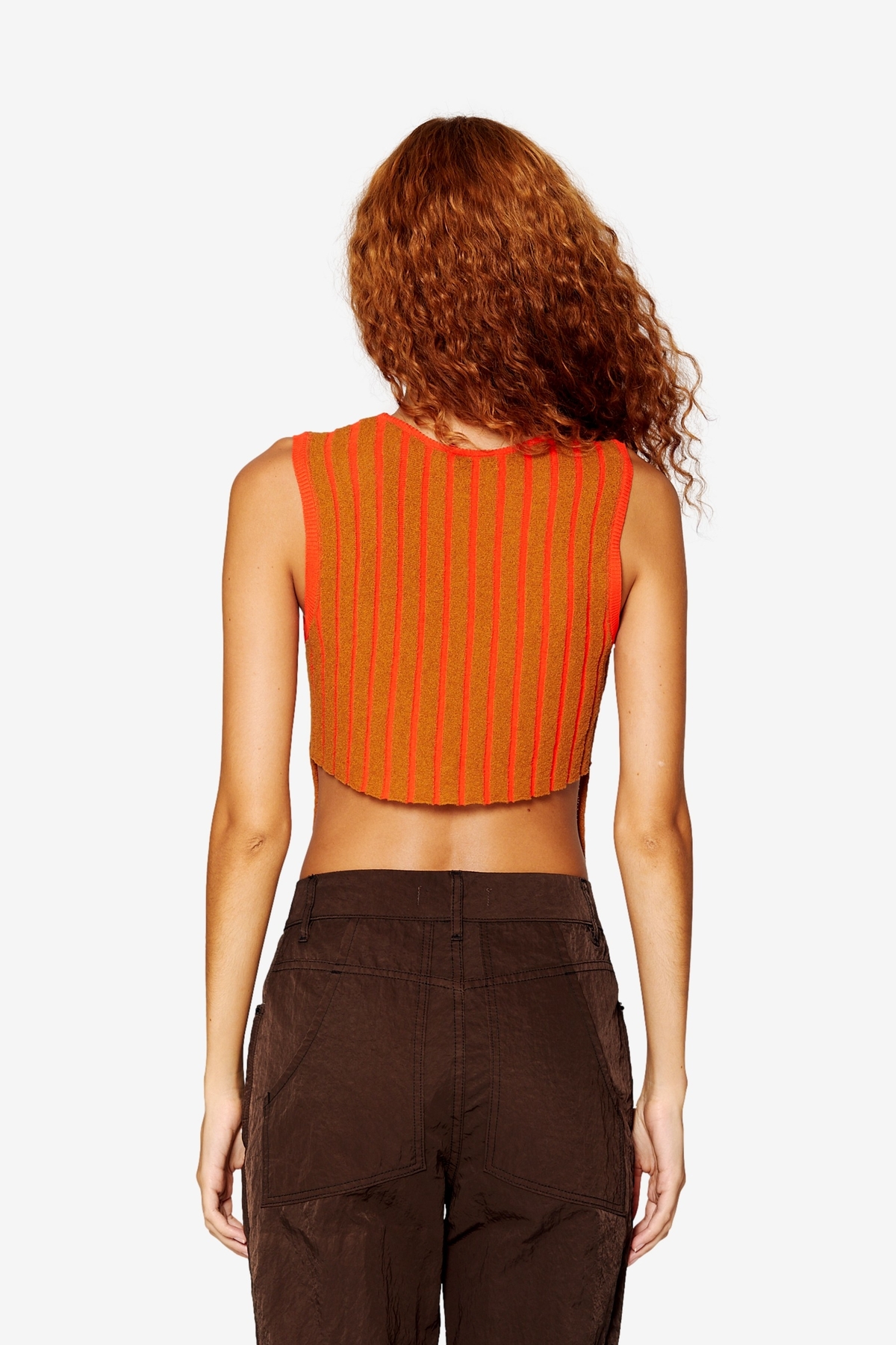 ECKHAUS LATTA Fluted Tank - Blood Orange | Garmentory