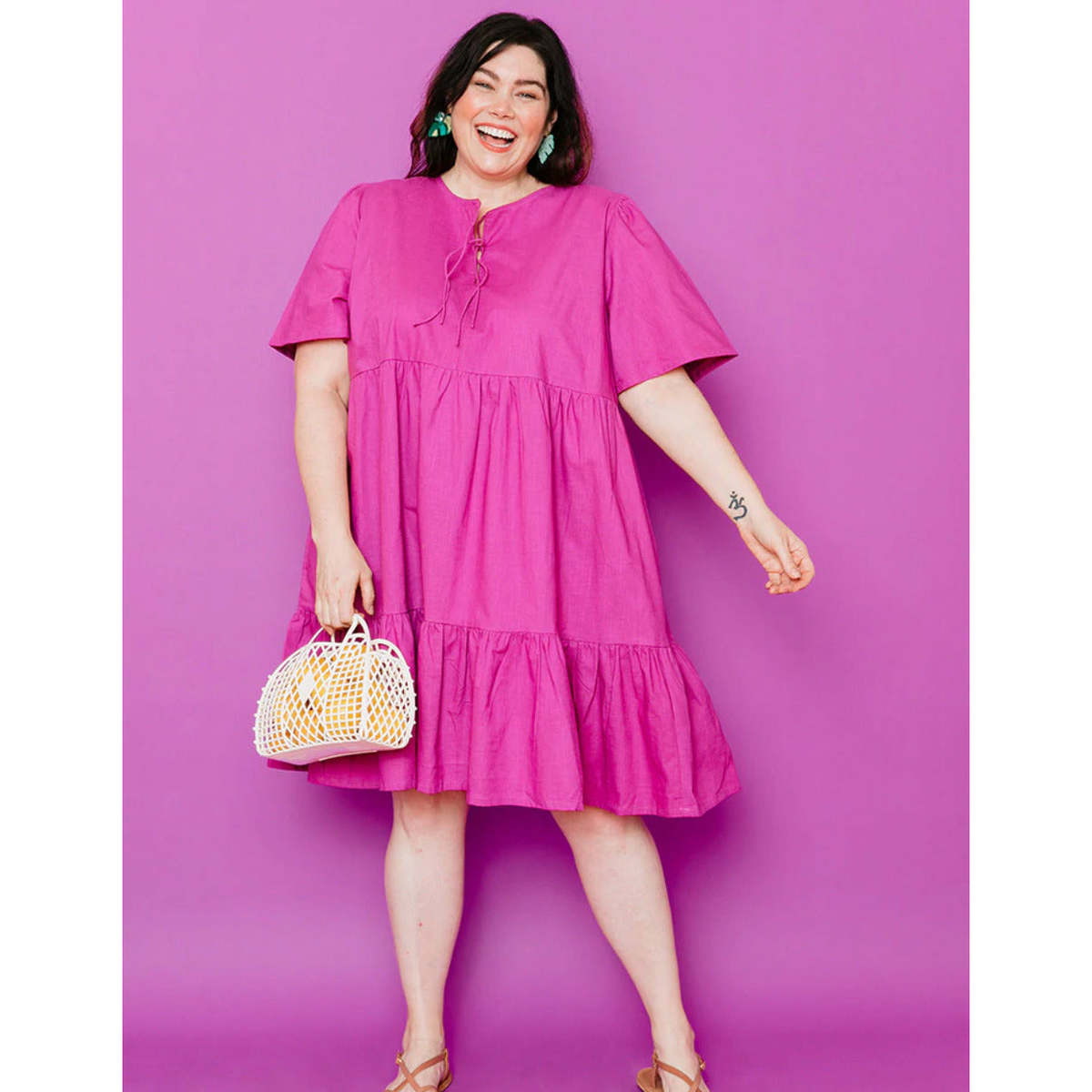 Mata Traders Adelaide Tiered Mini Dress - Orchid | Garmentory