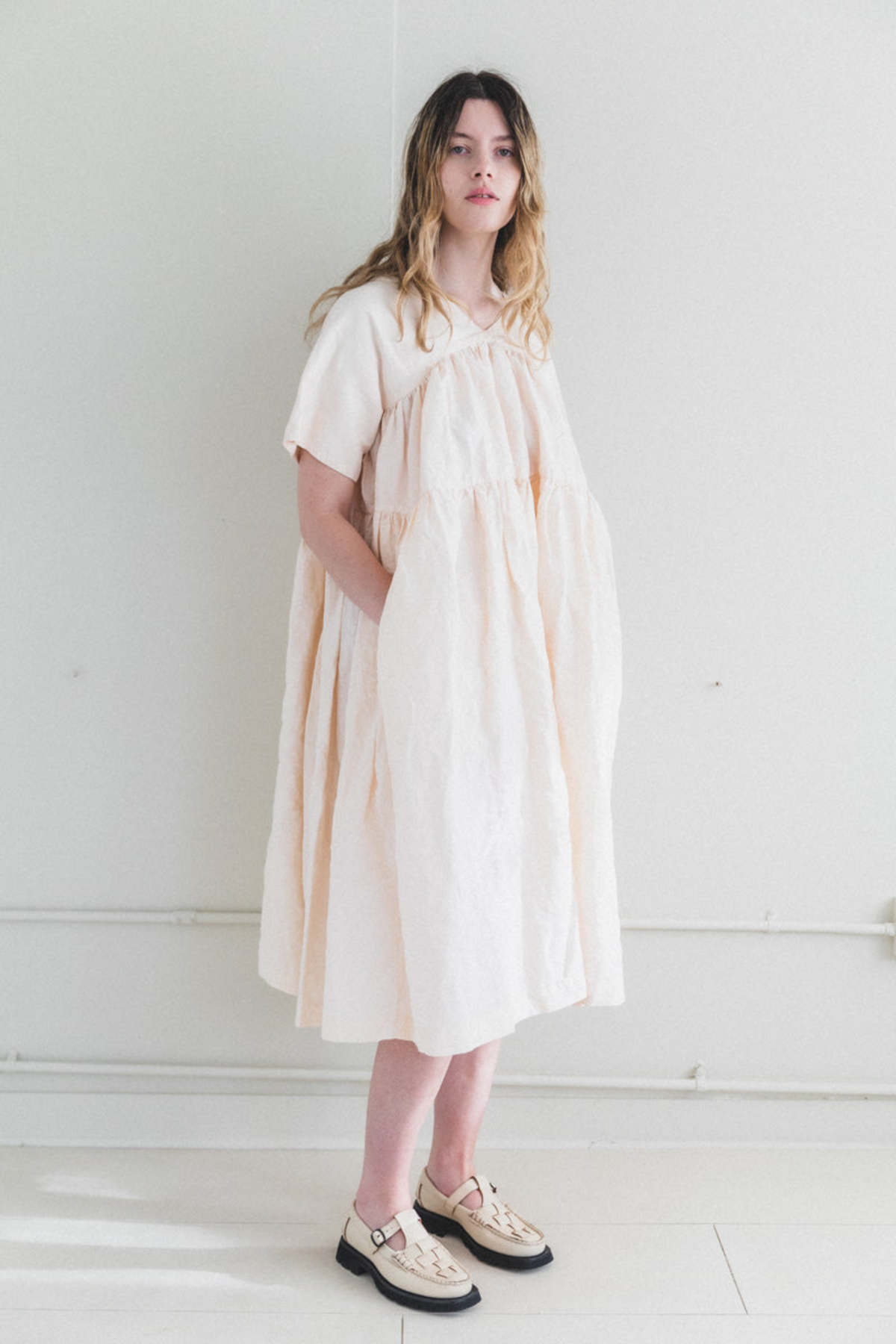Casey Casey ELSA DRESS - PEACH FINE | Garmentory