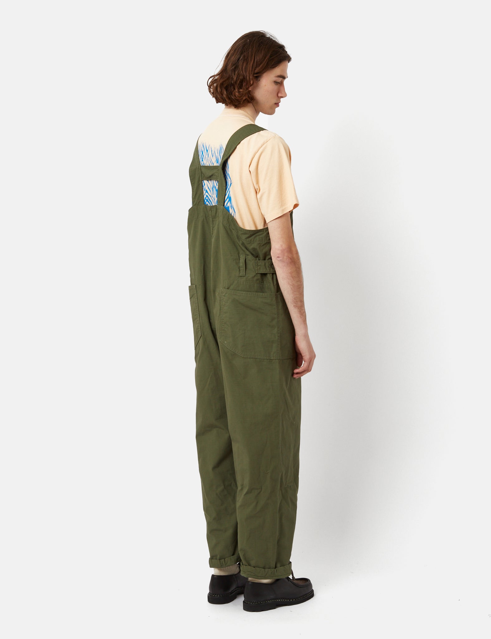 Engineered Garments Relaxed Ripstop Overalls - Olive Green | Garmentory