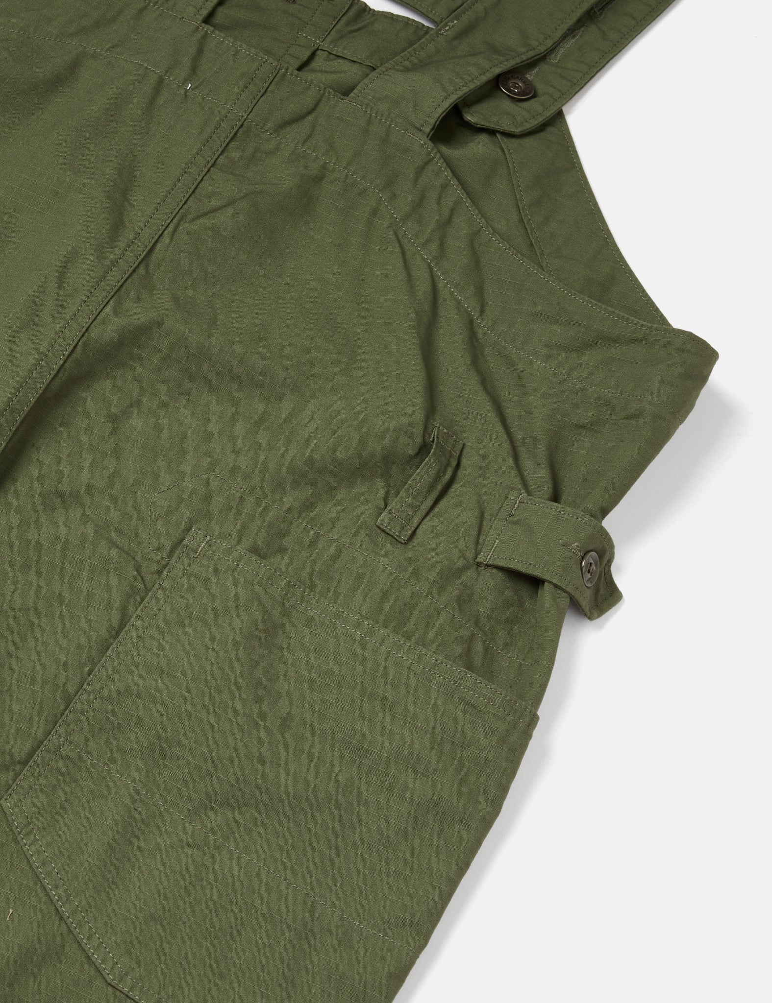 Engineered Garments Relaxed Ripstop Overalls - Olive Green | Garmentory