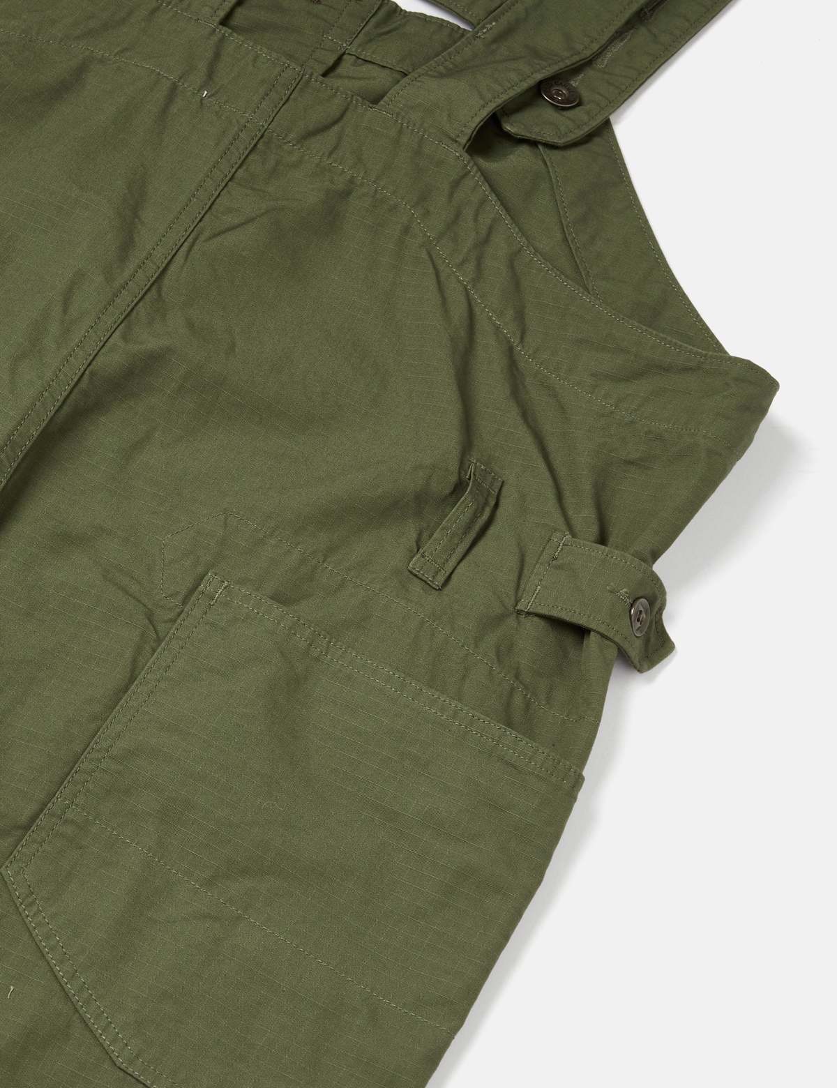 Engineered Garments Relaxed Ripstop Overalls - Olive Green | Garmentory