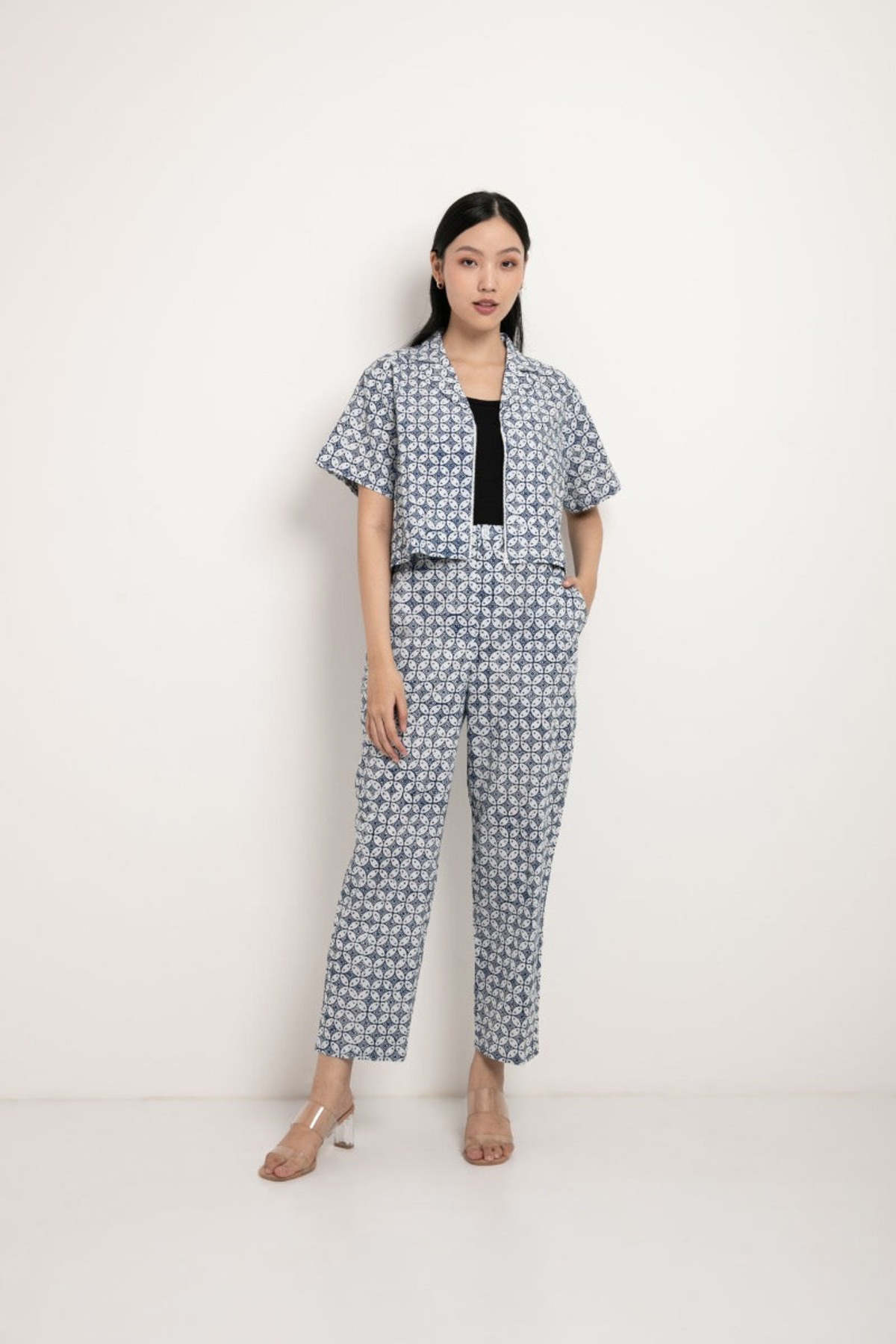 The Batik Library Batik Pants - Kawung Blue | Garmentory