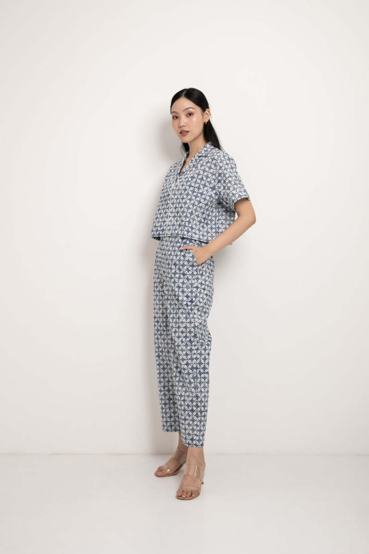 The Batik Library Batik Pants - Kawung Blue | Garmentory