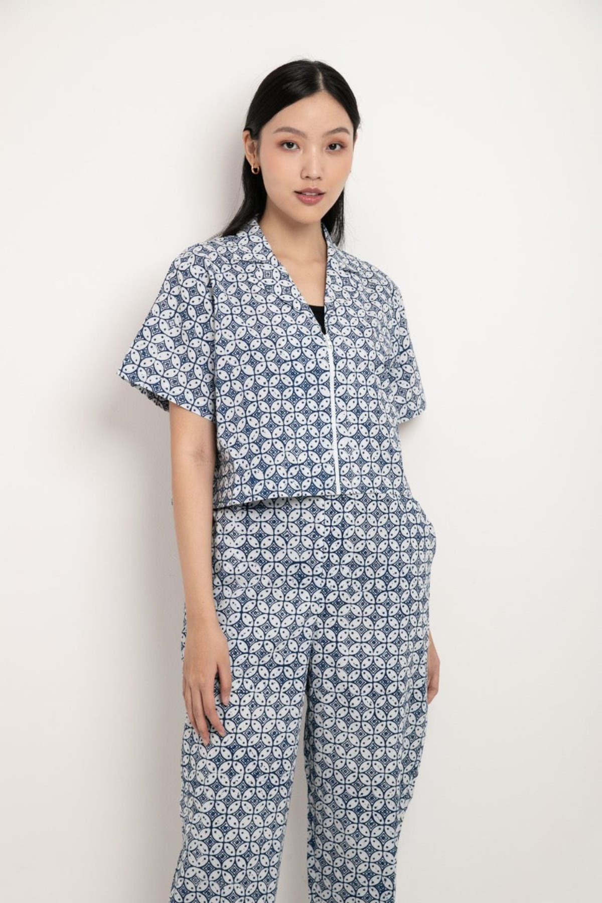 The Batik Library Batik Pants - Kawung Blue | Garmentory