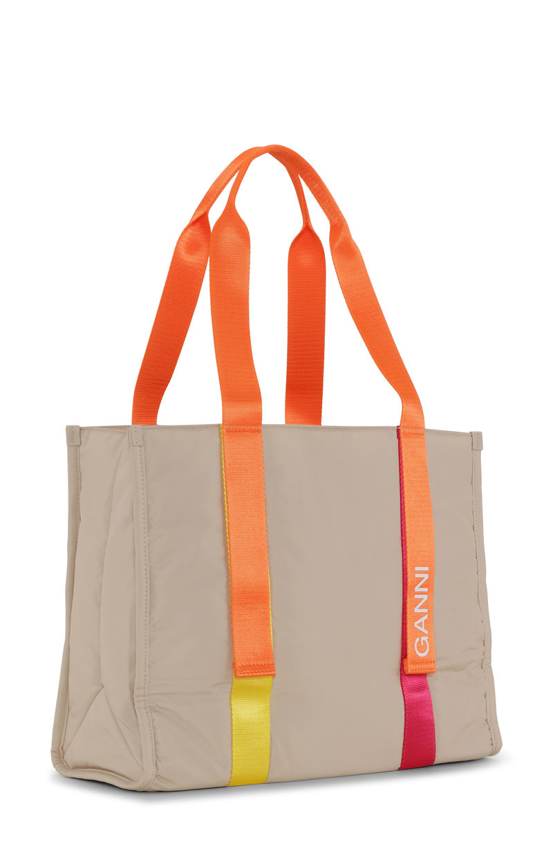 Ganni Recycled Tech Medium Tote - Multi | Garmentory