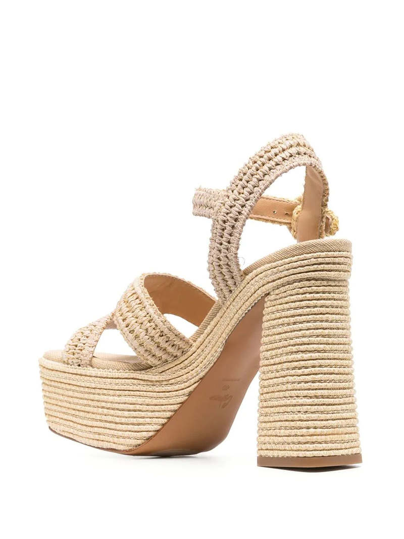 Castaner Adriana Platform Sandals - Natural Raffia | Garmentory