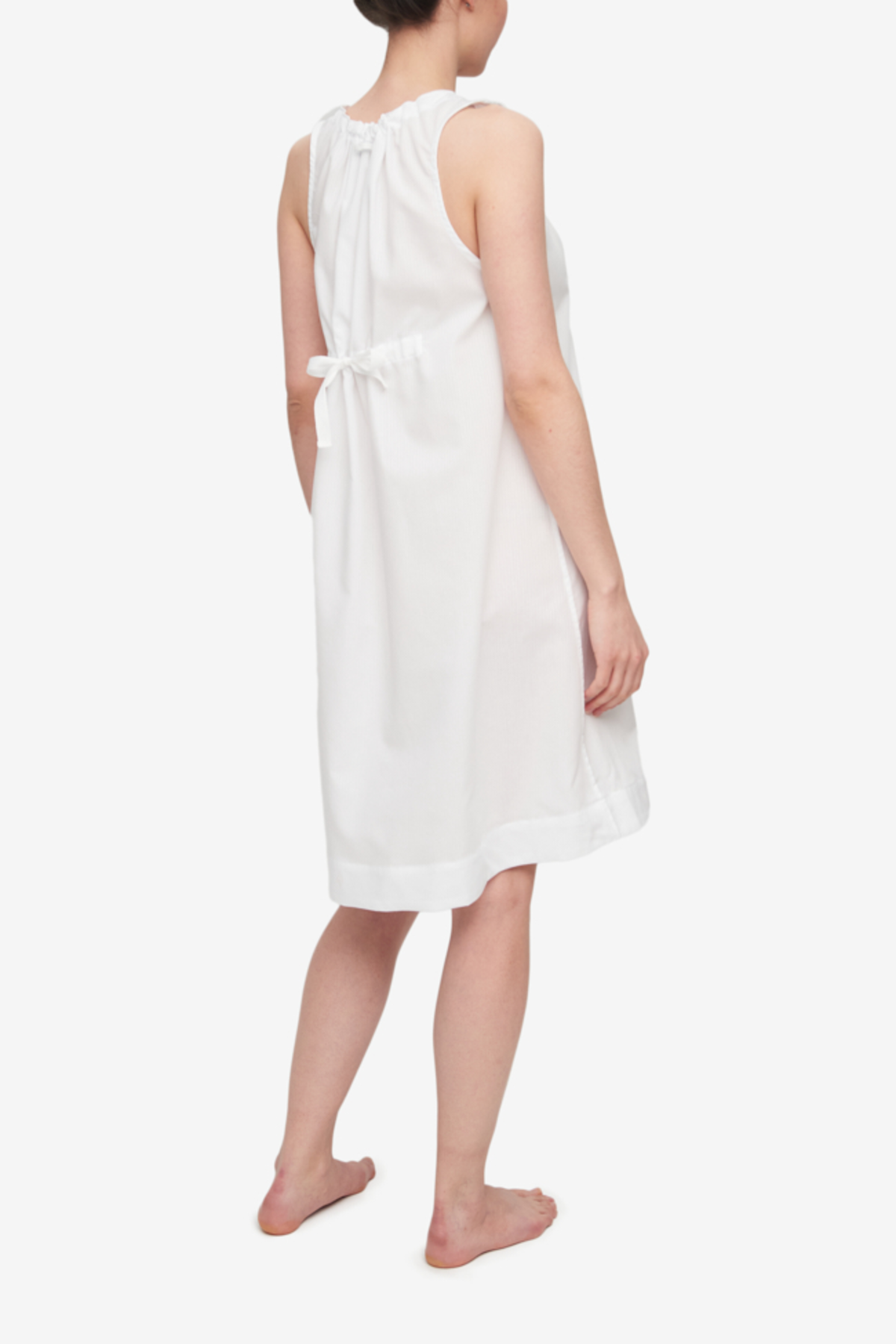 The Sleep Shirt Sleeveless Nightie - White/White Stripe | Garmentory
