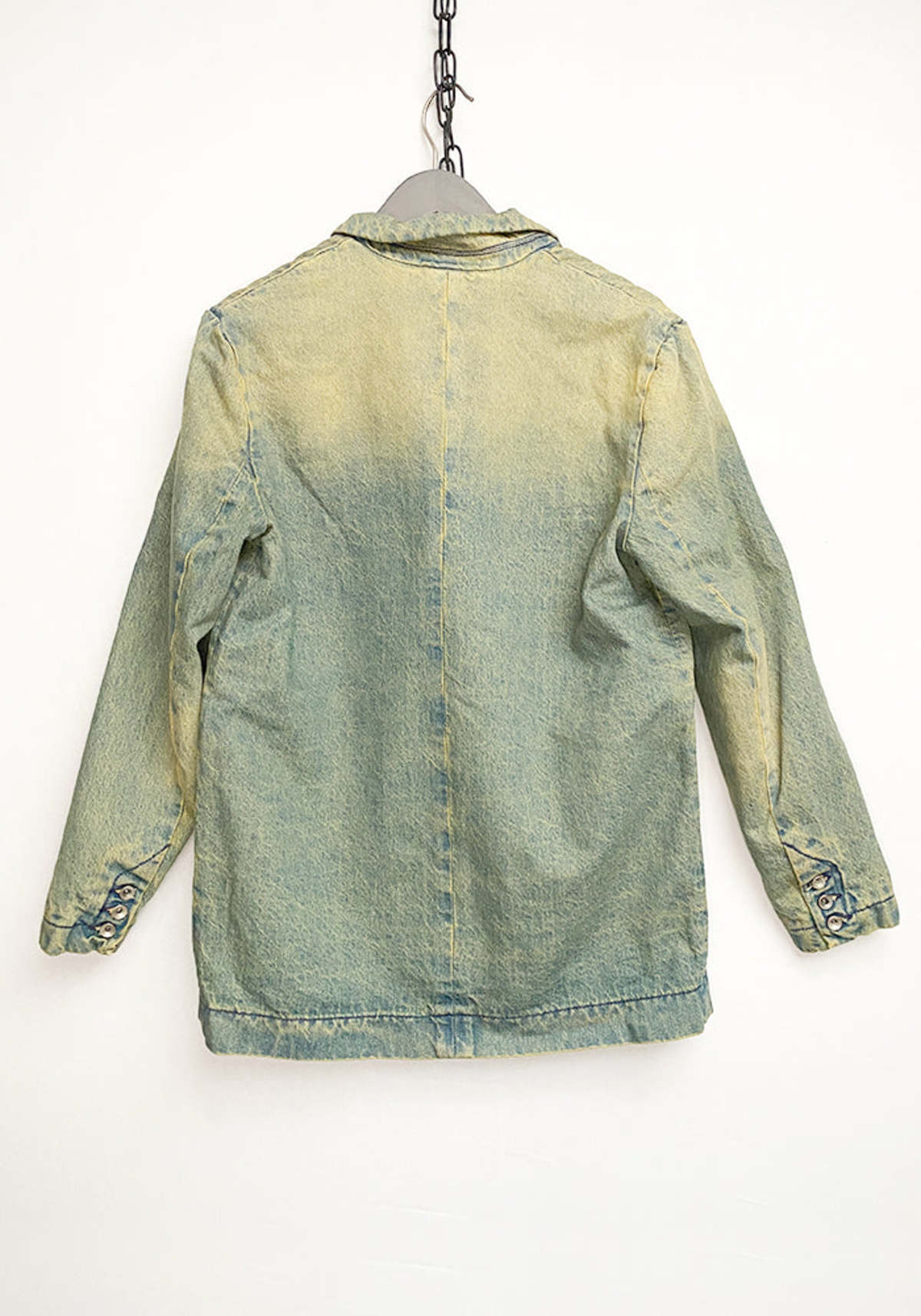 Novemb3r Rod Oversized Distressed Denim Blazer Jacket - WASHED BLUE ...