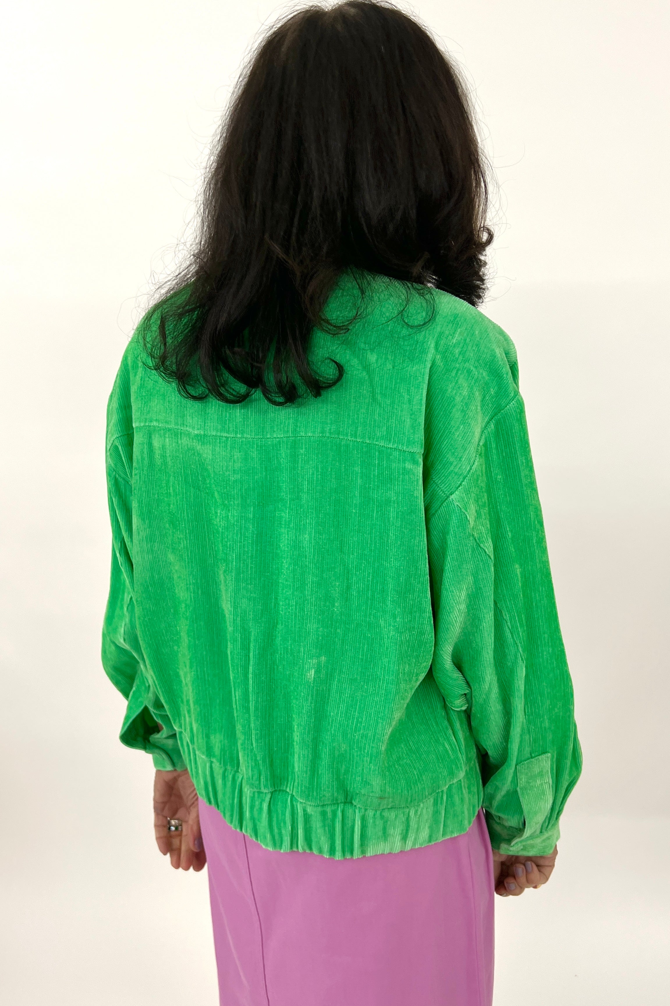 Alysi Velvet Bomber - Green | Garmentory