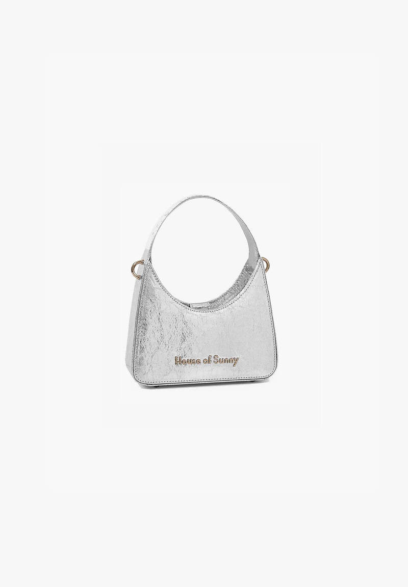 House of Sunny Mini Metallic Icon Purse - Chrome | Garmentory