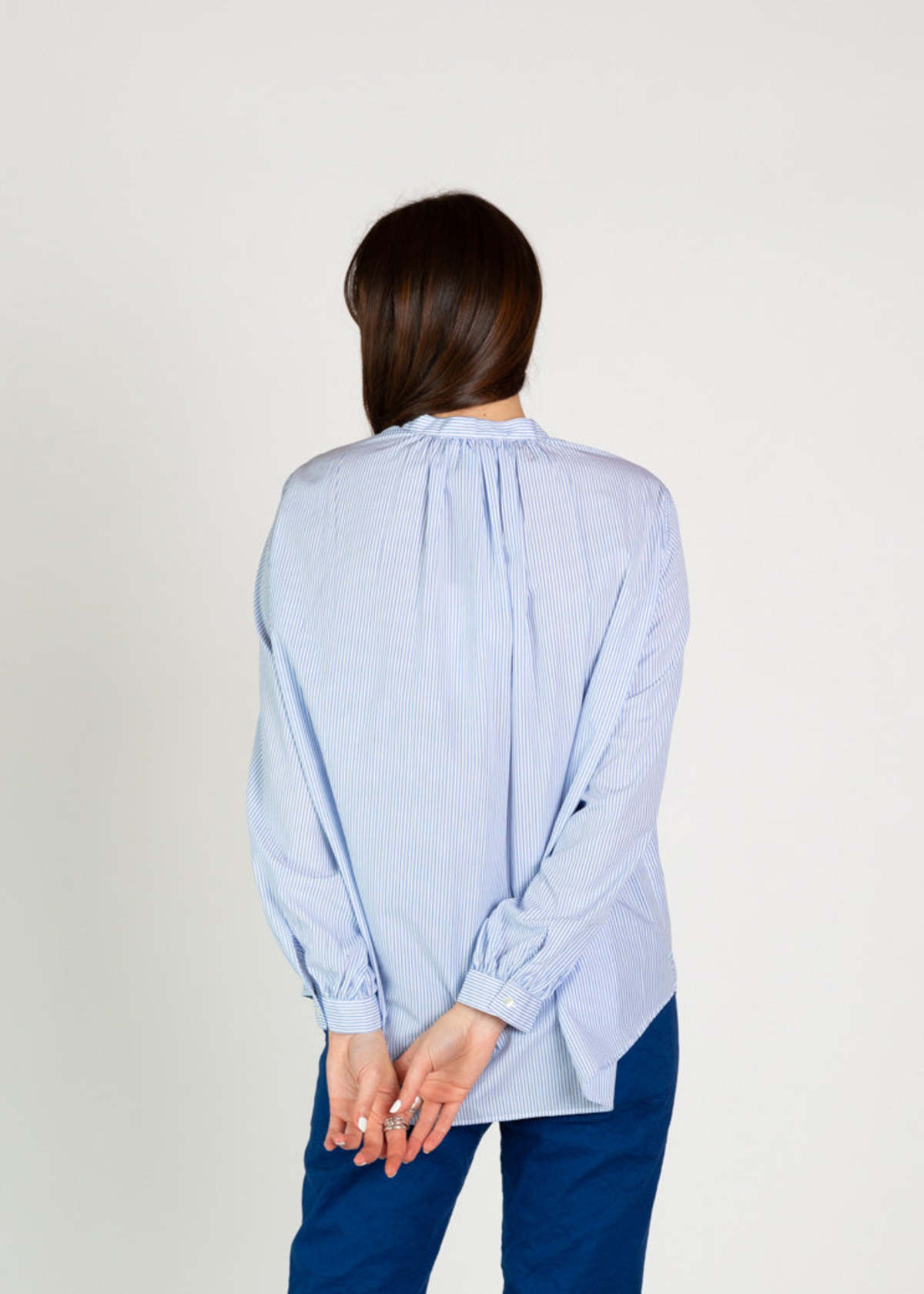 Chloe Stora Stripe Dilia Blouse - Blue Stripe | Garmentory