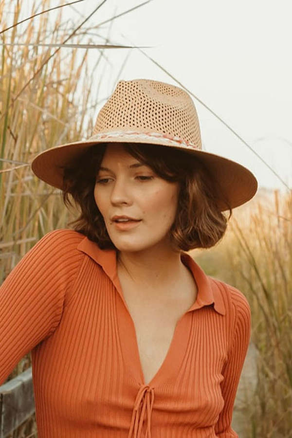 Freya Ombre Eclipse Hat - Butterscotch/Terracotta | Garmentory