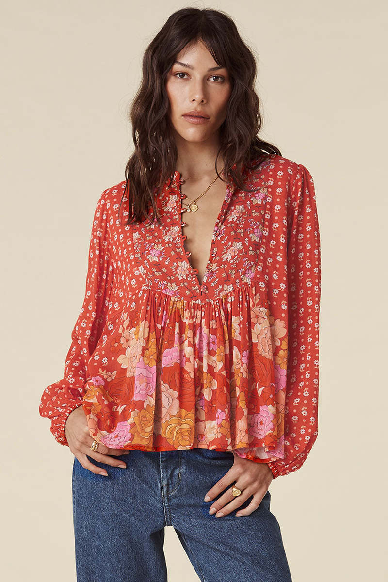 SPELL & THE GYPSY COLLECTIVE Yellow Rose Boho Blouse - Desert Rose ...