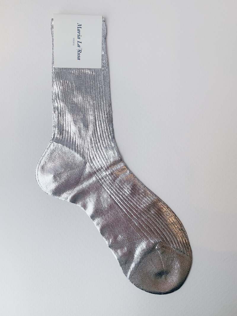 Maria La Rosa LAMINATED RIBBED SOCK - Multi | Garmentory