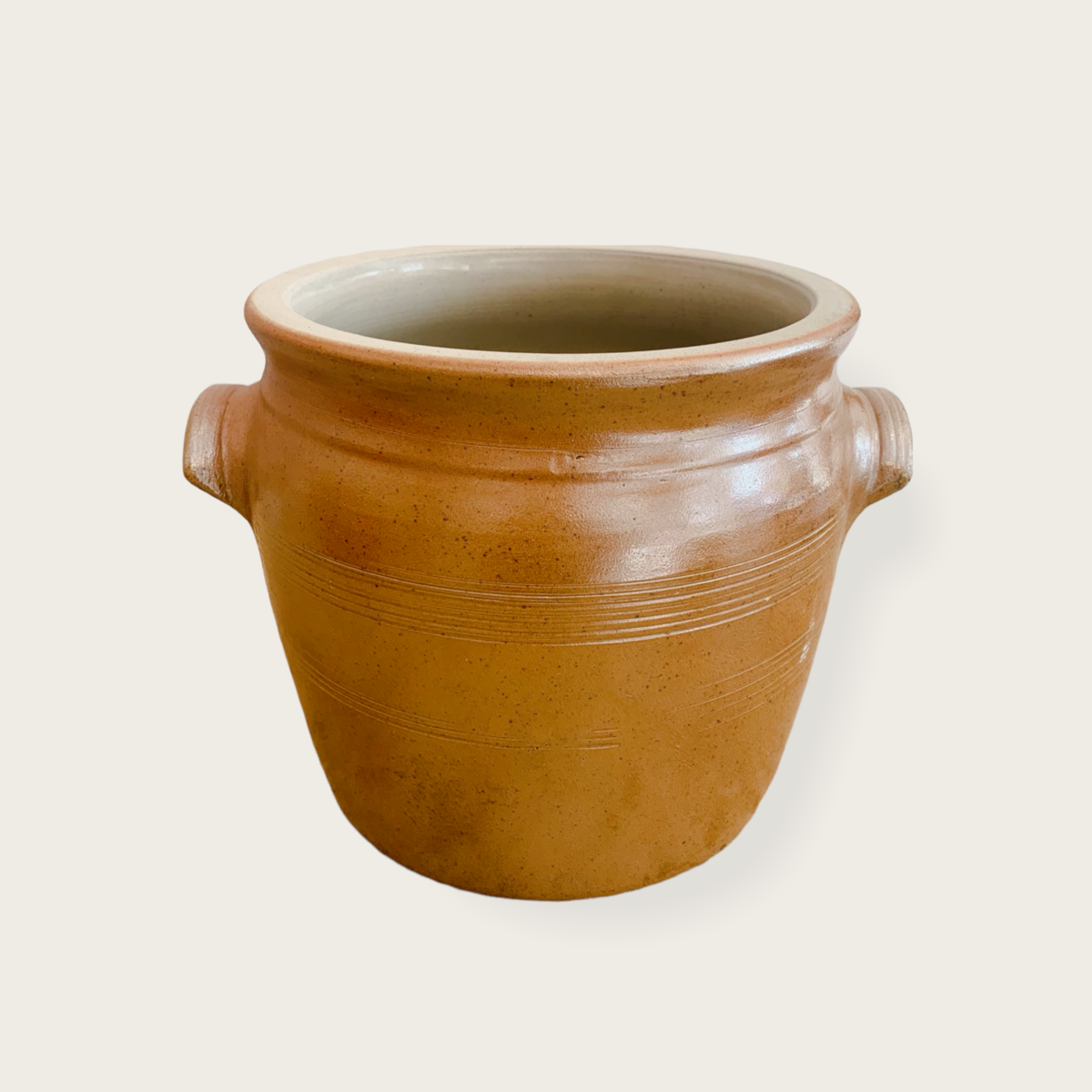 Vintage Poterie Renault Large Barrel Crock - Salt Glaze | Garmentory