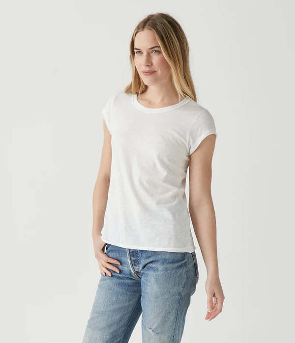 Michael Stars Trudy Crew Top - White | Garmentory