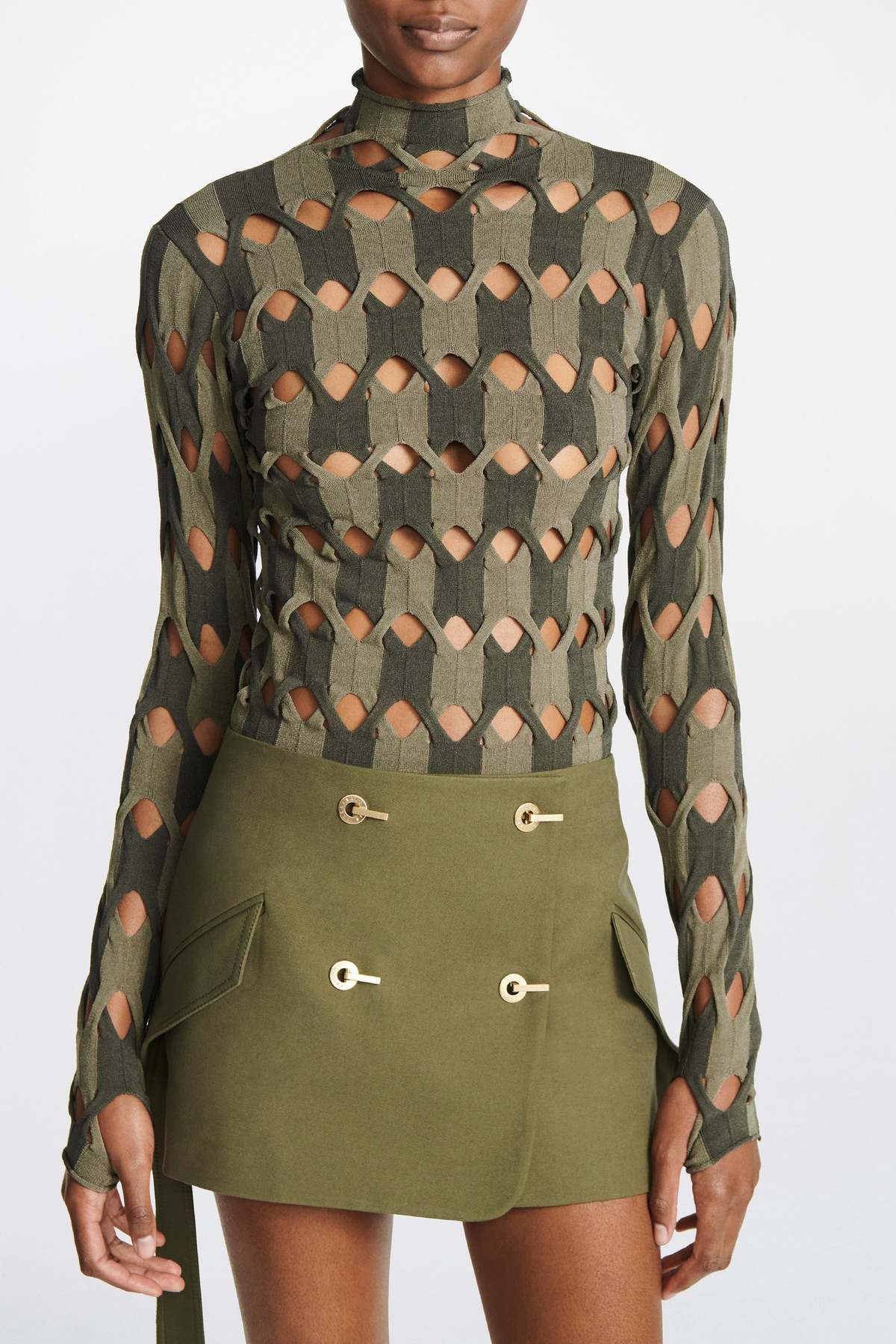 Dion Lee Eyelet Latch Blazer Skirt | Garmentory