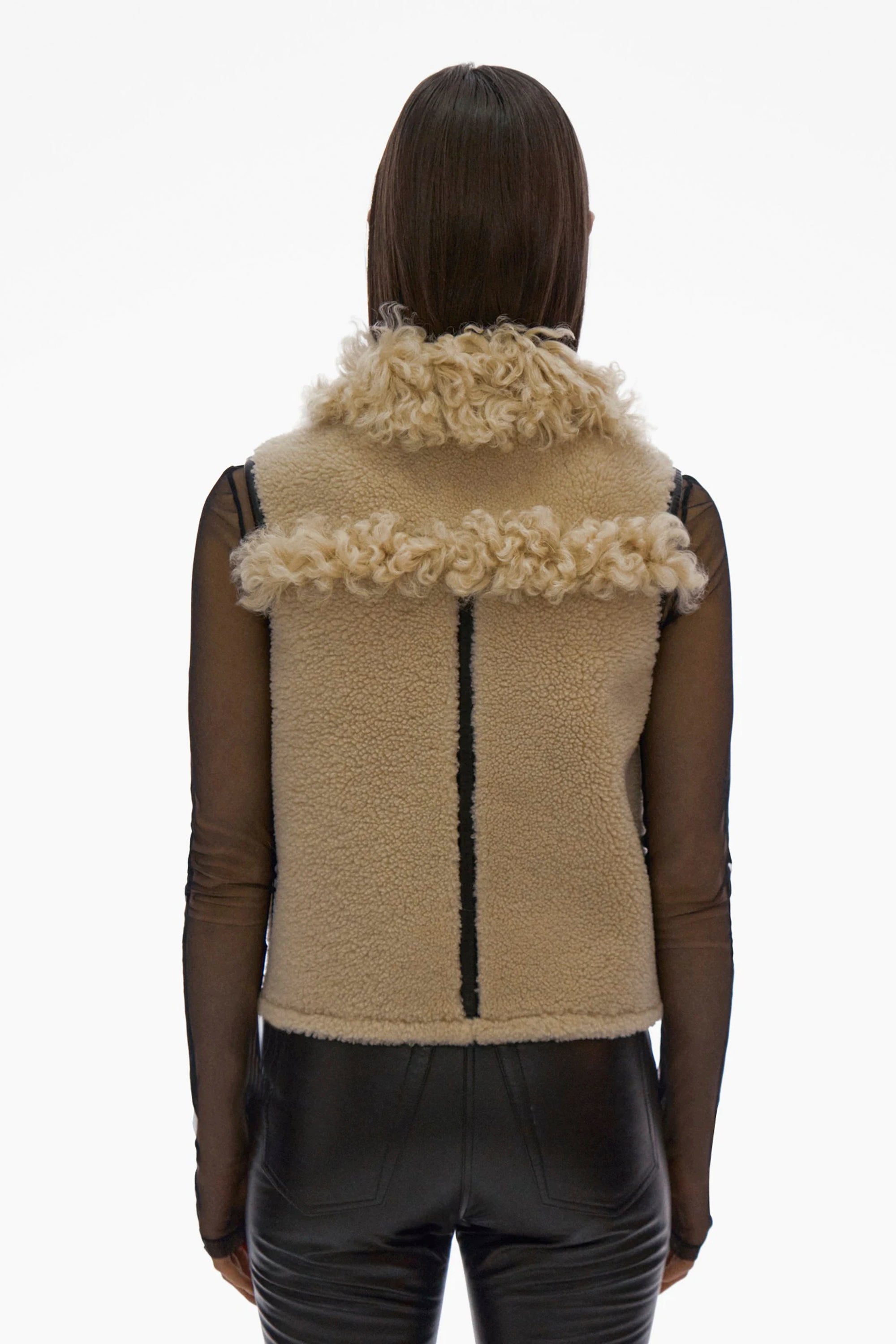 Helmut Lang LINER AVIATOR S VEST - BLACK/VANILLA | Garmentory