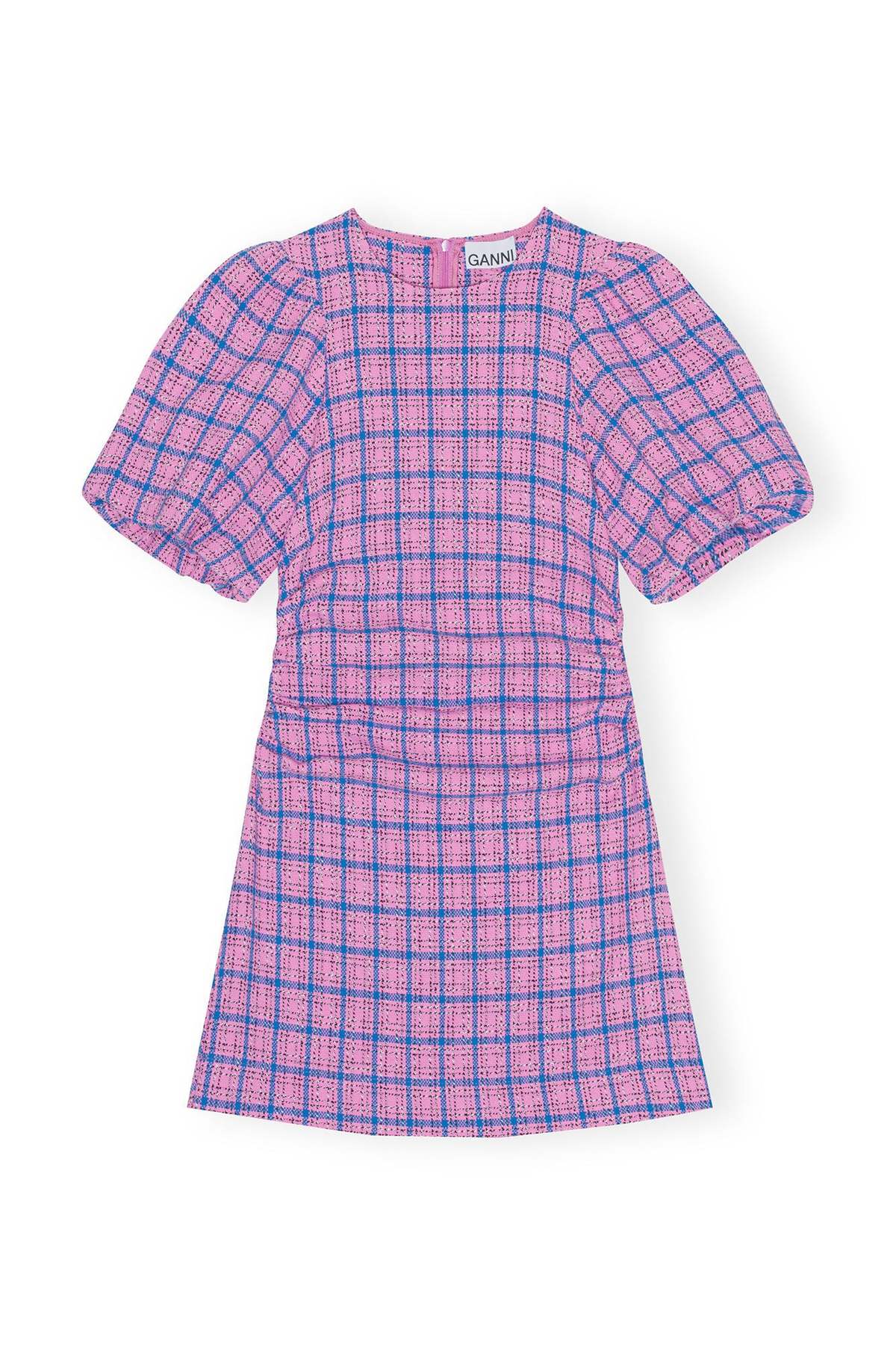 Ganni Check Suiting Mini Dress - Wild Orchid | Garmentory