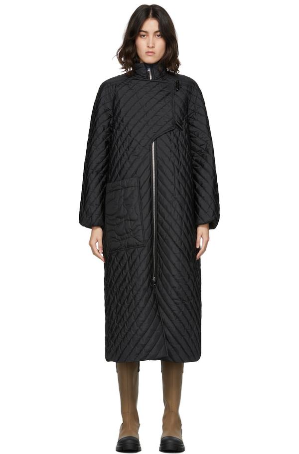GANNI Quilted Recycled Ripstop Coat | Garmentory