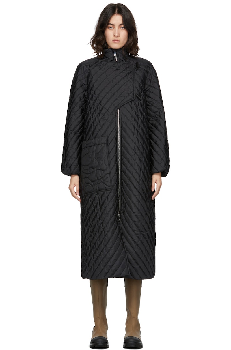 GANNI Quilted Recycled Ripstop Coat | Garmentory