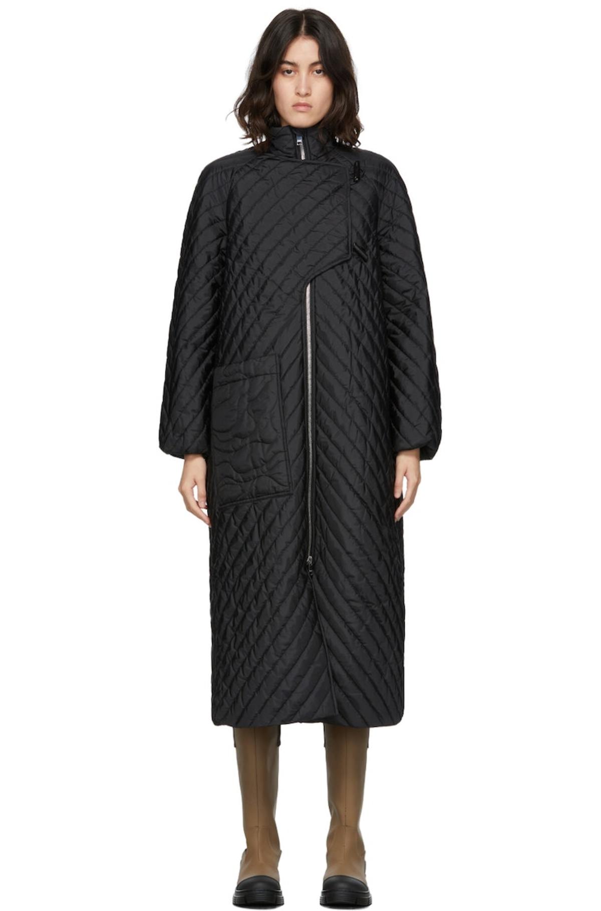 GANNI Quilted Recycled Ripstop Coat | Garmentory