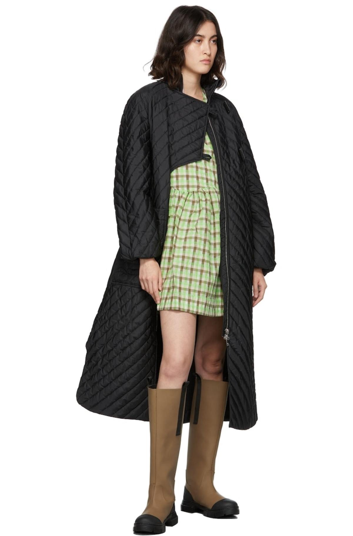 GANNI Quilted Recycled Ripstop Coat | Garmentory