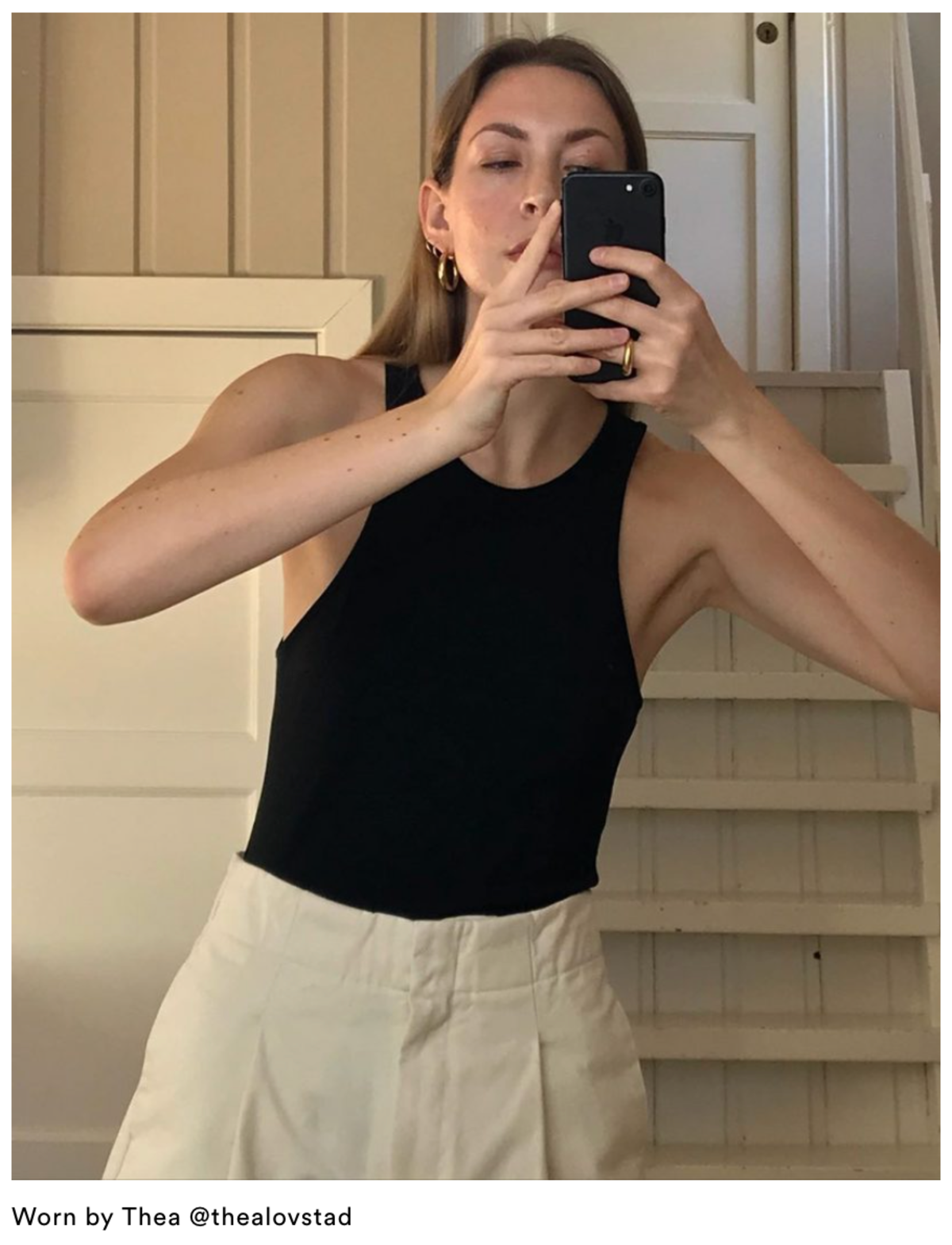 Common Muse Freja Large Hoop Earrings - Gold | Garmentory