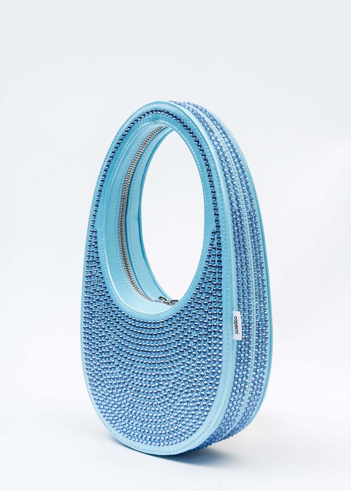 Coperni CRYSTAL EMBELLISHED MINI SWIPE BAG - ICE BLUE | Garmentory