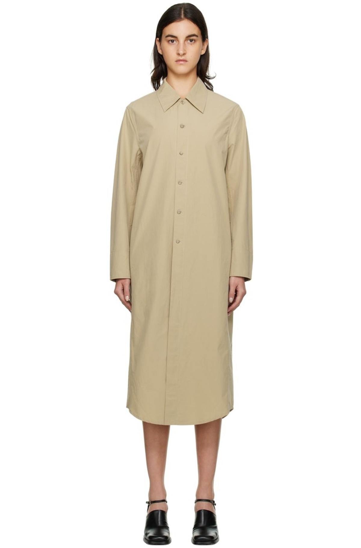 Our Legacy Khaki Welding Shirt Maxi Dress | Garmentory
