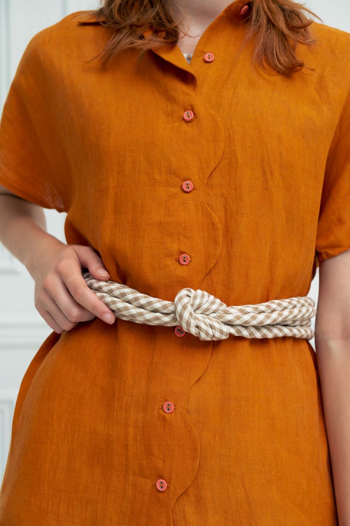 RUJUTA SHETH Lily Belt - Tawny Chex | Garmentory