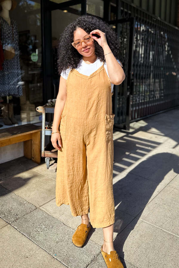 Linen Overalls with Pockets | Garmentory