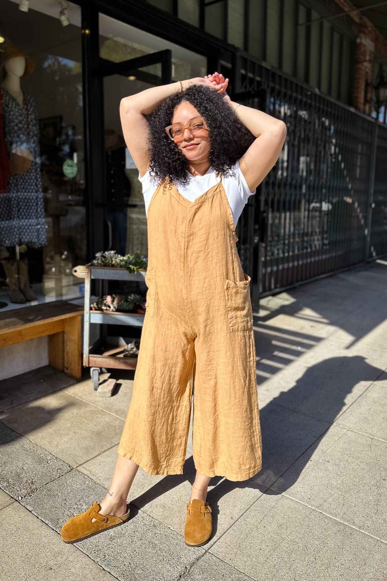 Linen Overalls with Pockets | Garmentory