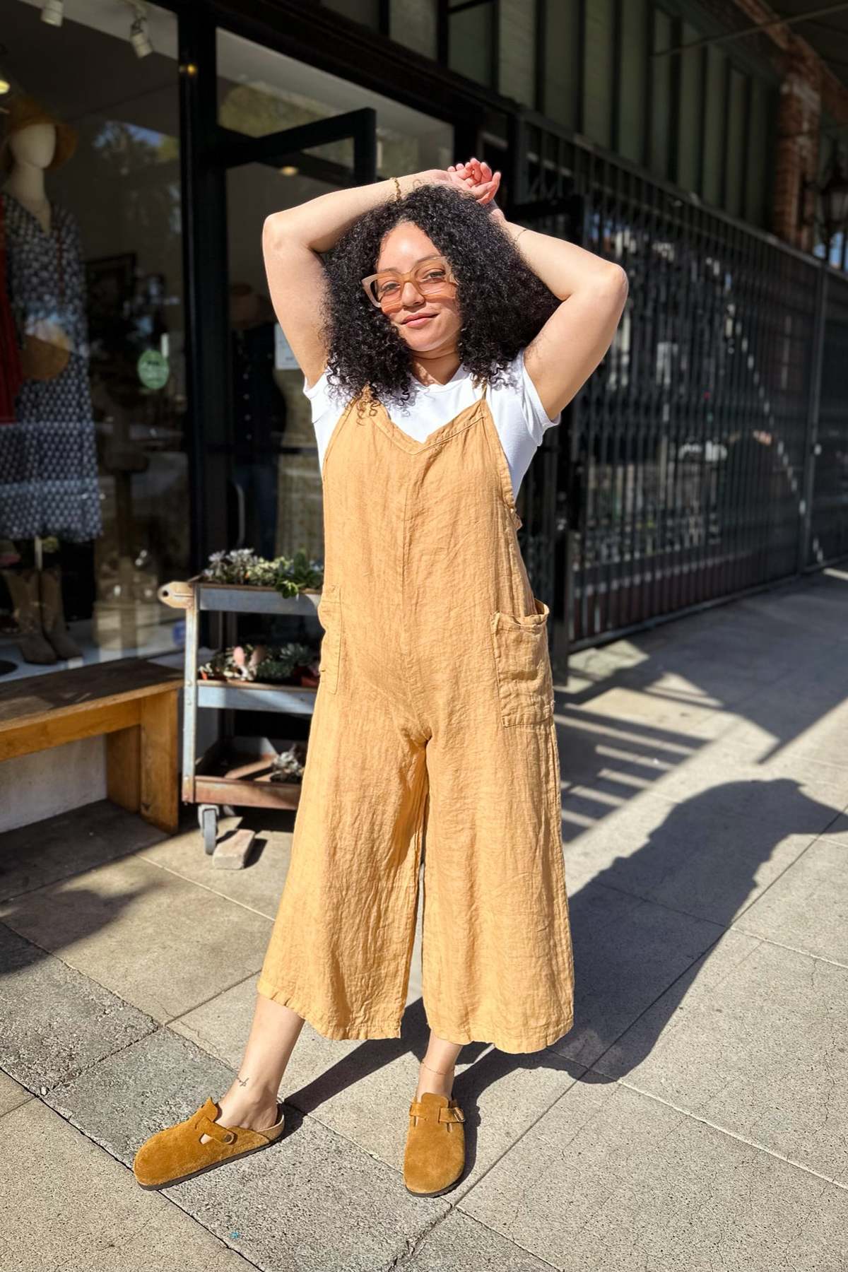 Linen Overalls with Pockets | Garmentory