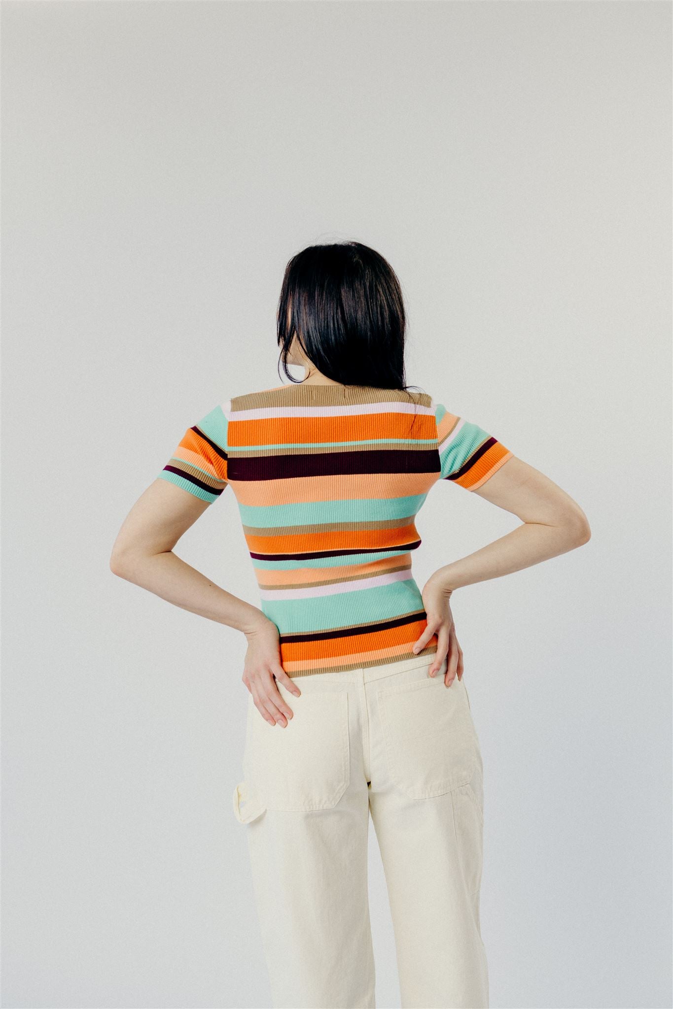 Arthur Stripe Split Top - Multi | Garmentory