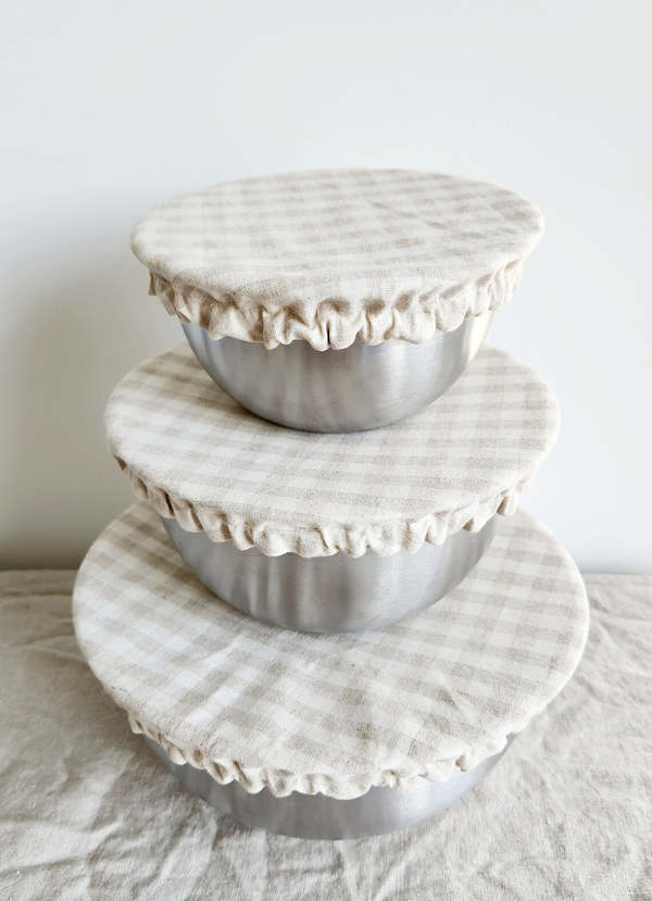 Get to Gather Laminated Linen Round Dish Covers | Garmentory