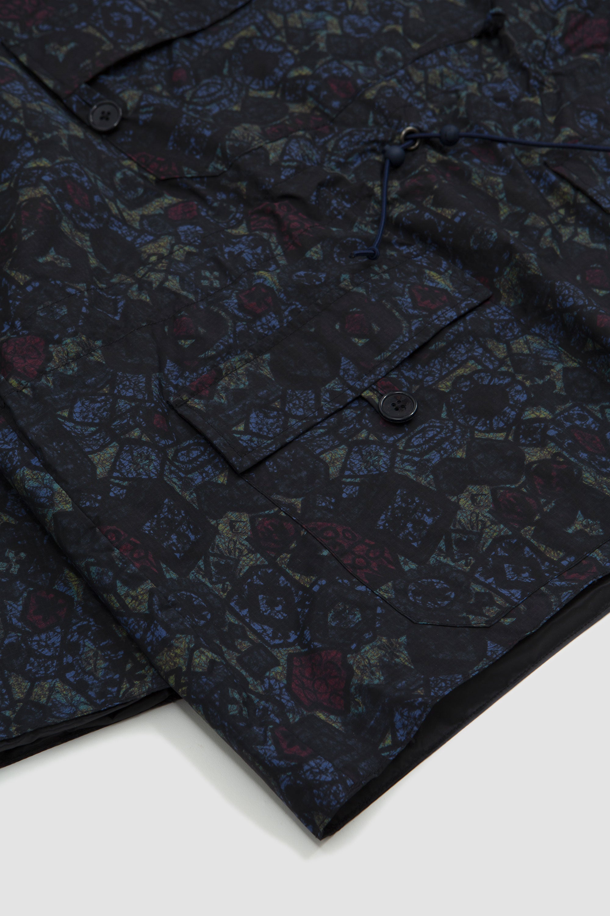 Beams Plus Nylon Batik Print Eurosport Anorak - Navy | Garmentory