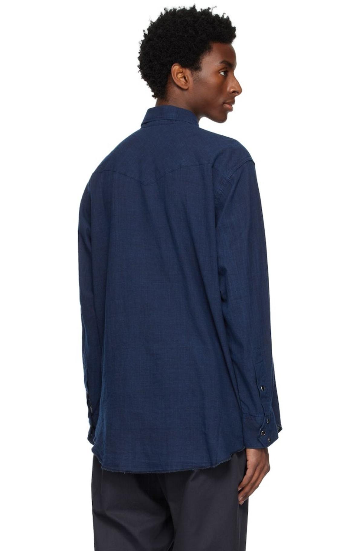 Engineered Garments Press Stud Shirt - Navy | Garmentory