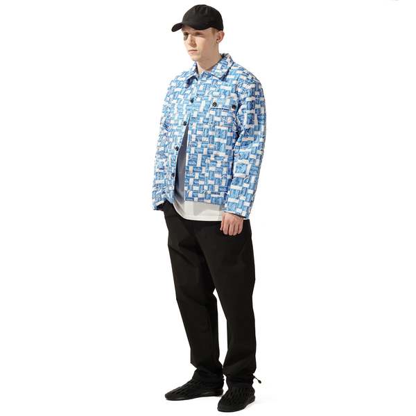 BODE MONDAY LABEL JACKET - BLUE/CREAM | Garmentory