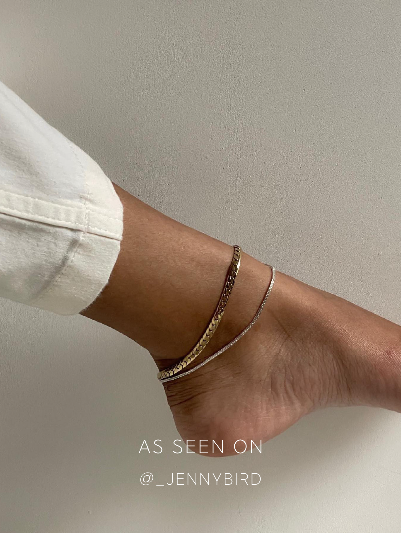 Jenny Bird Snake Chain Priya Anklet - Gold | Garmentory