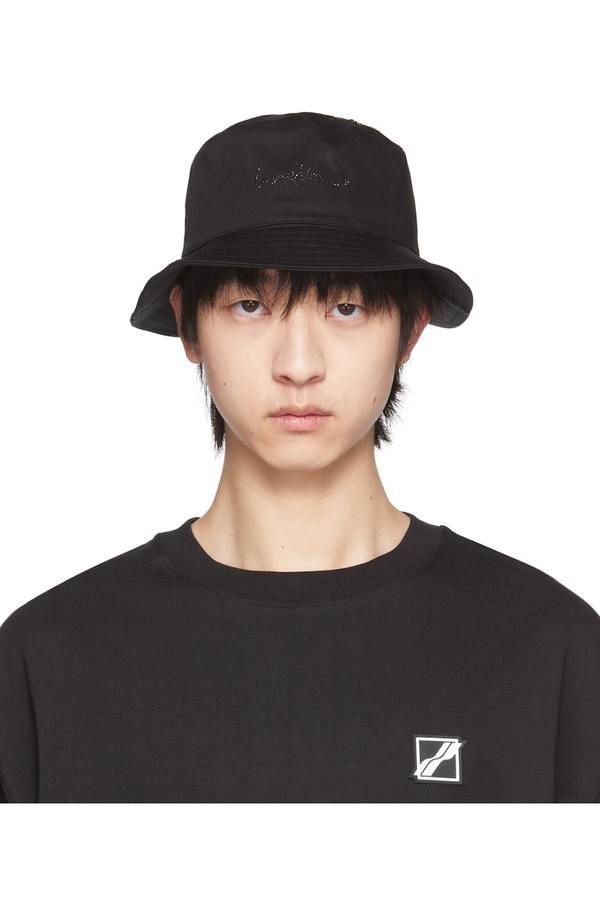 We11done Black Hotfix Star Bucket Hat | Garmentory