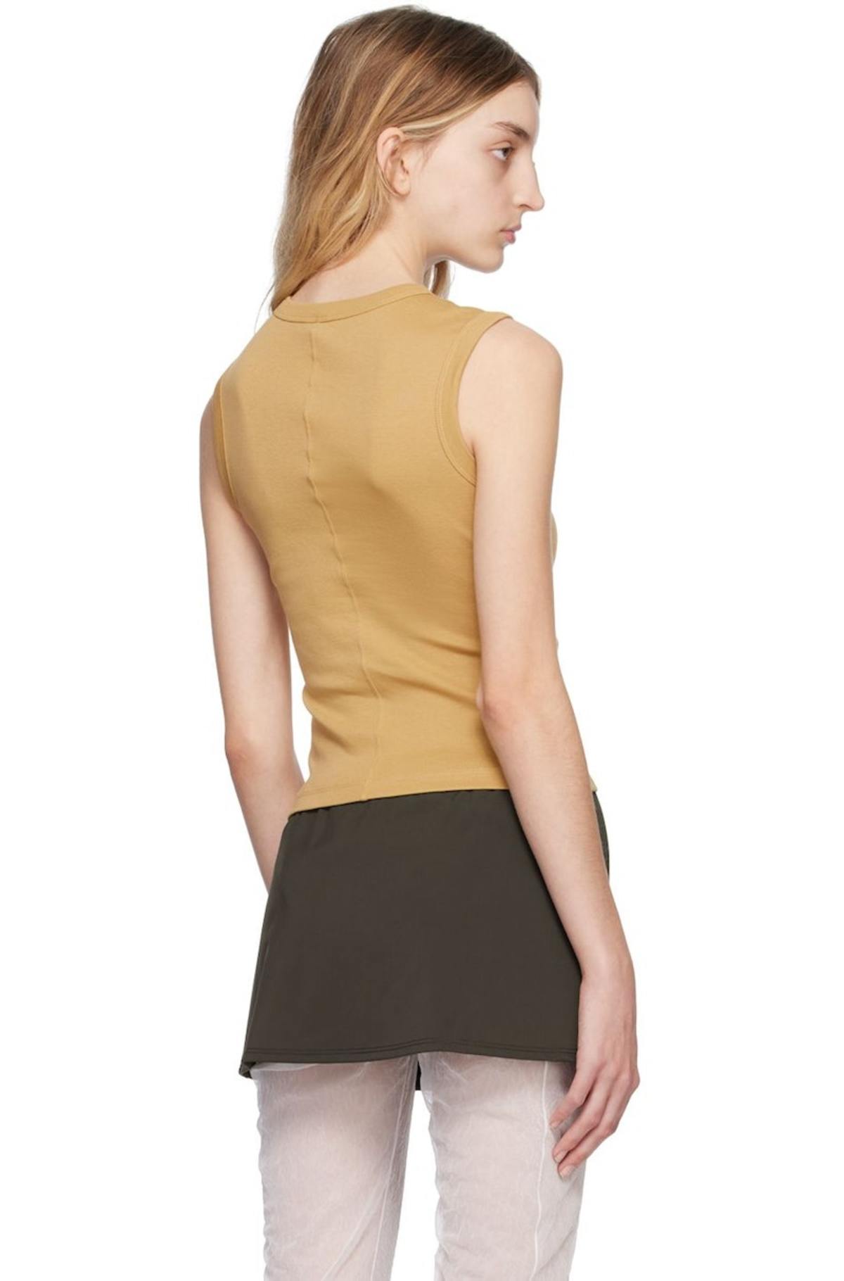 FLORE FLORE SSENSE Exclusive Tan Esme Tank Top | Garmentory