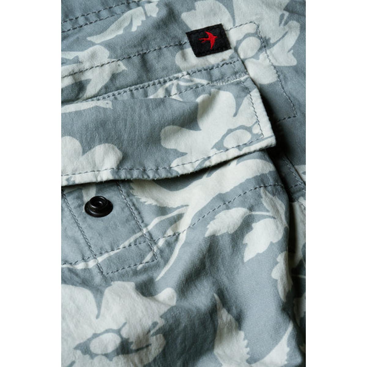 Relwen Graphic Paddle Short - Grey Floral | Garmentory