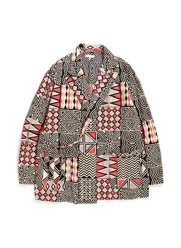 Engineered Garments D Sum Jacket - Black/Pink African Print | Garmentory